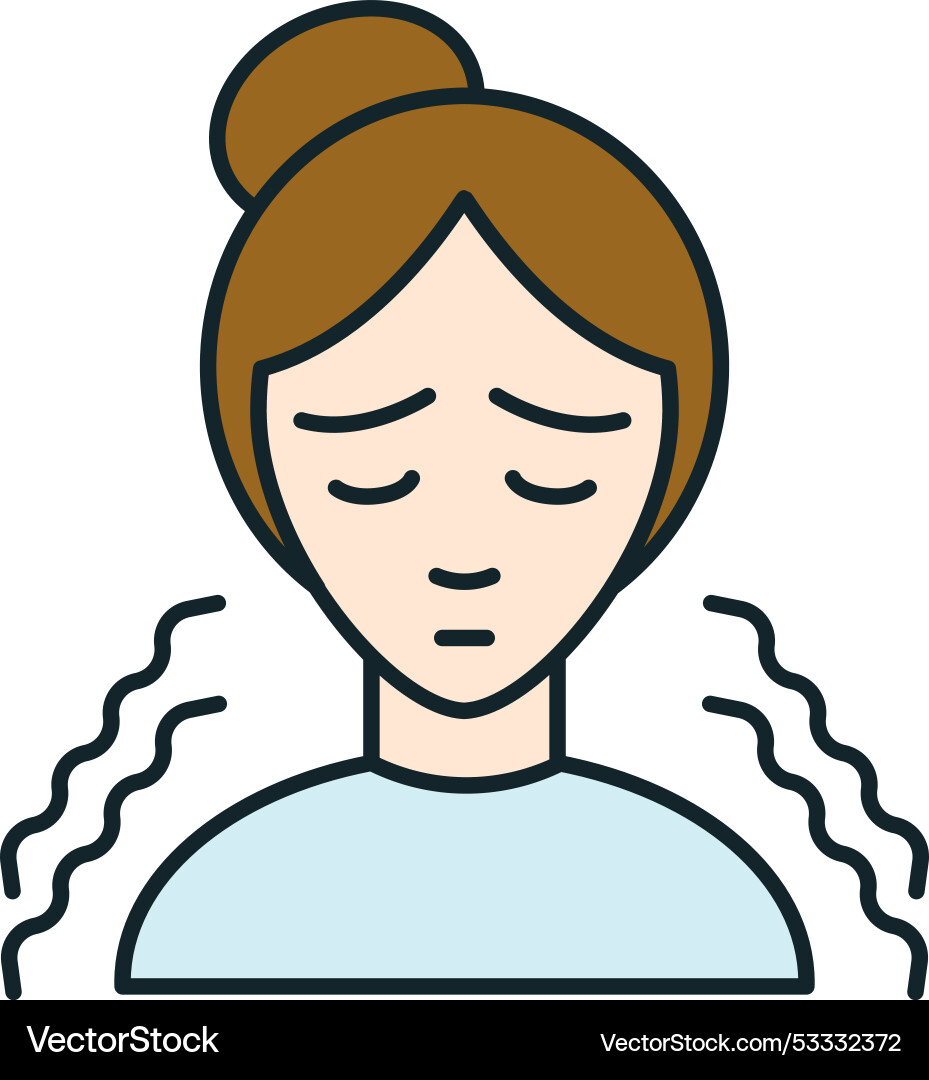 Young woman feeling sick suffering from flu Vector Image