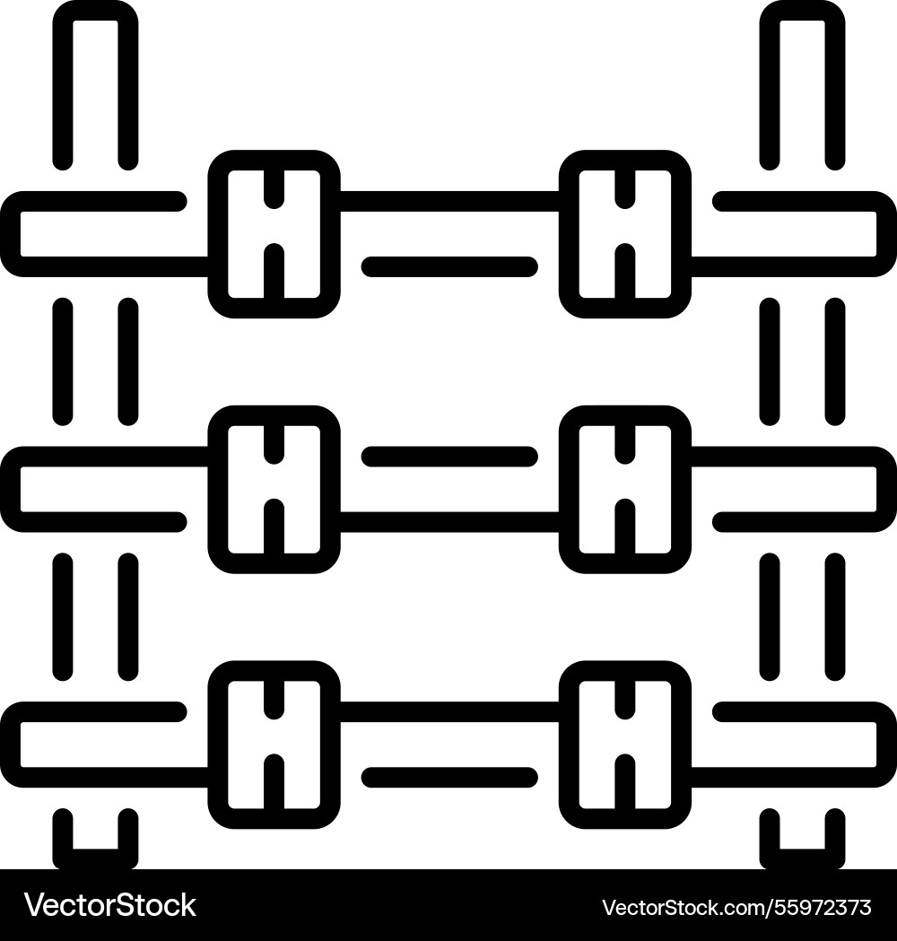 Dumbbell rack Royalty Free Vector Image - VectorStock
