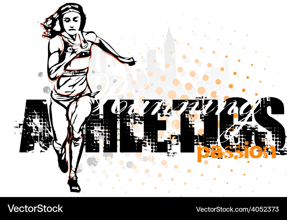 Female Runner Royalty Free Vector Image - VectorStock