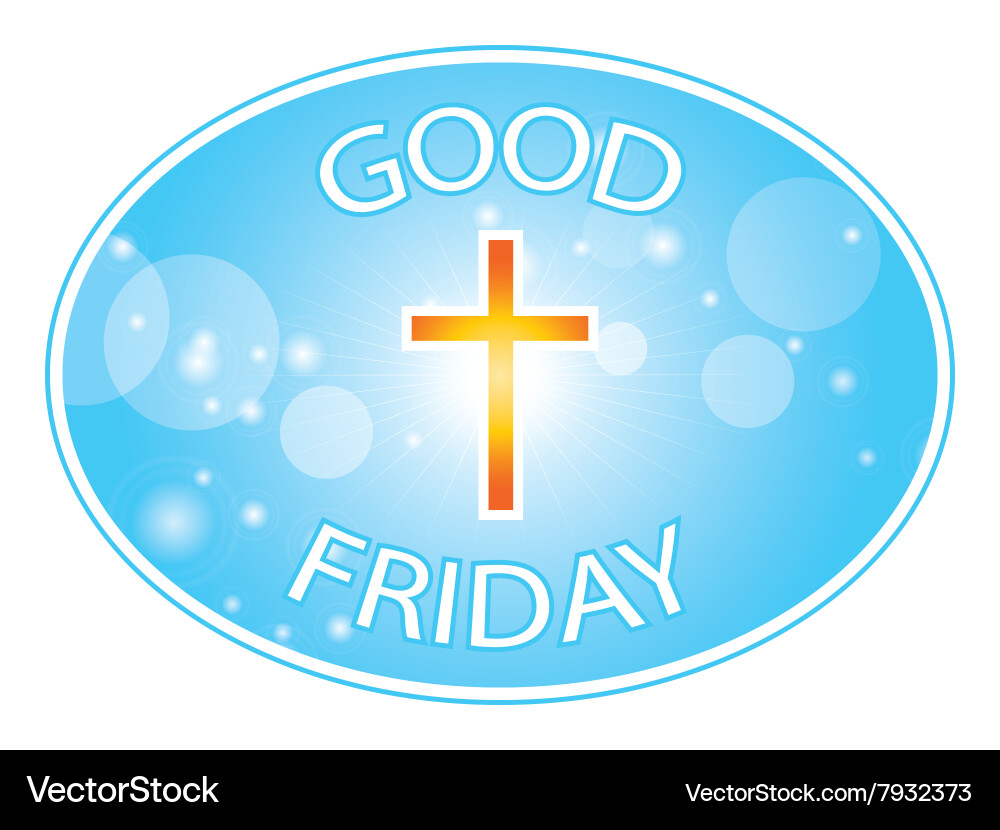 Good friday with cross banner Royalty Free Vector Image