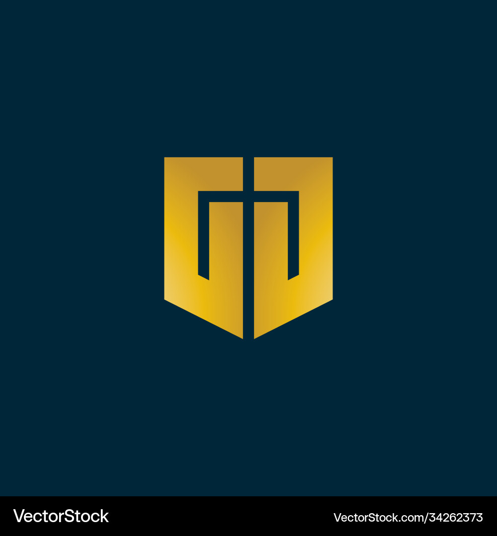 Initial letter gd logo design template Royalty Free Vector