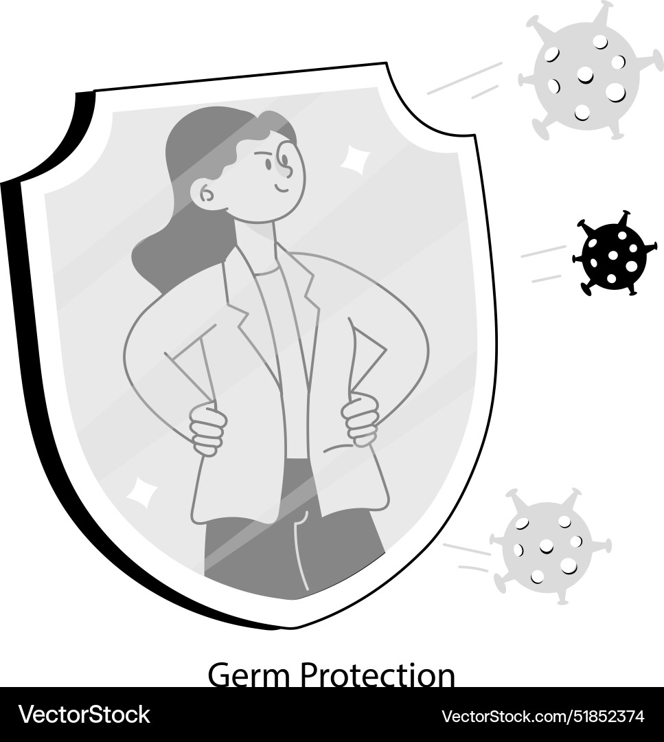 Basic rgbgerm protection mini in dood Royalty Free Vector
