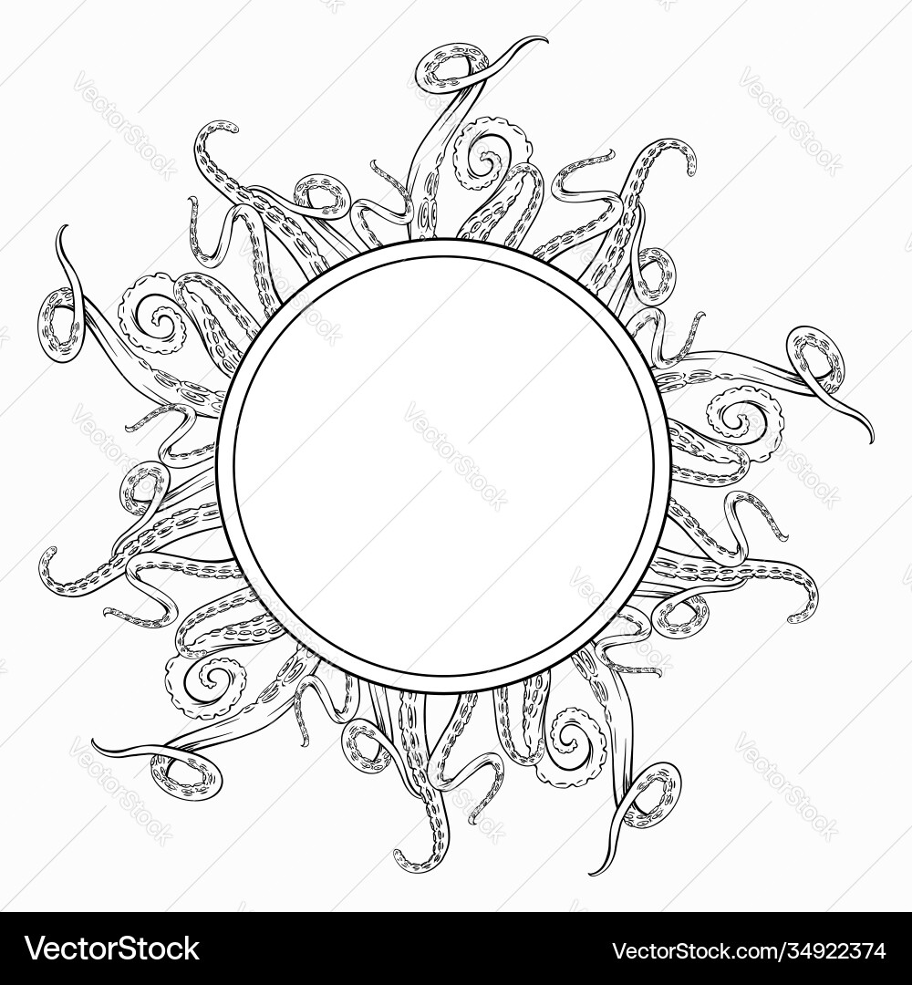 Border Octopus Animal Vector Images (over 200)
