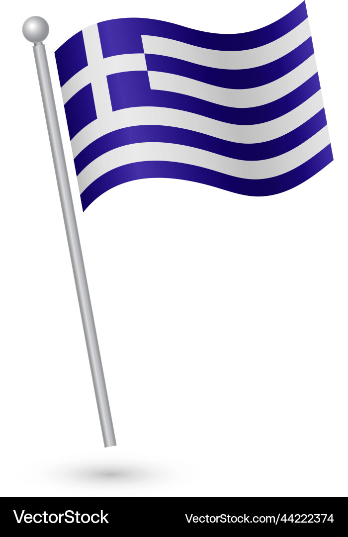 Greece flag Royalty Free Vector Image - VectorStock