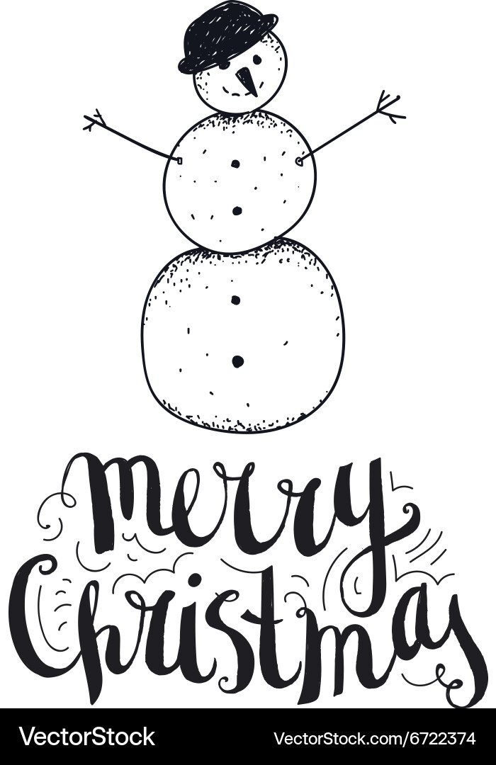 Hand drawn christmas Royalty Free Vector Image