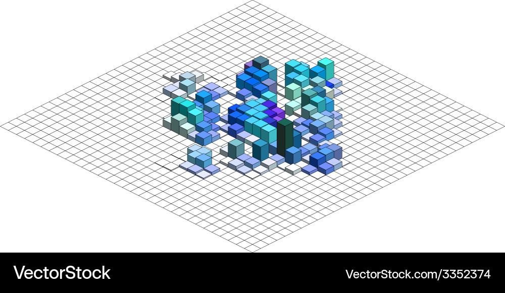Infographic isometric graph Royalty Free Vector Image