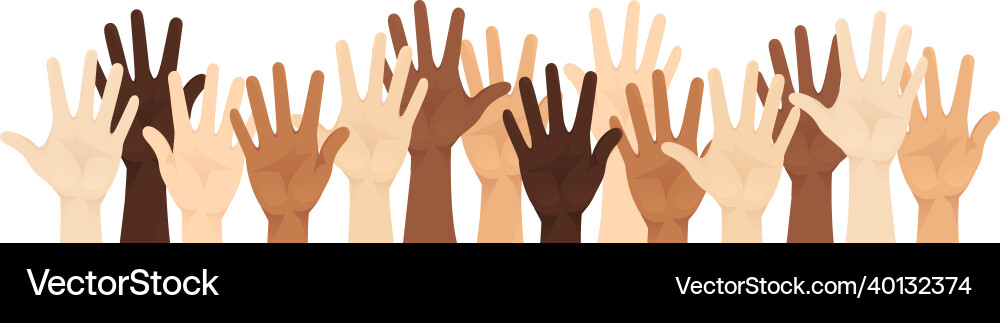 Multiethnic diverse hands Royalty Free Vector Image