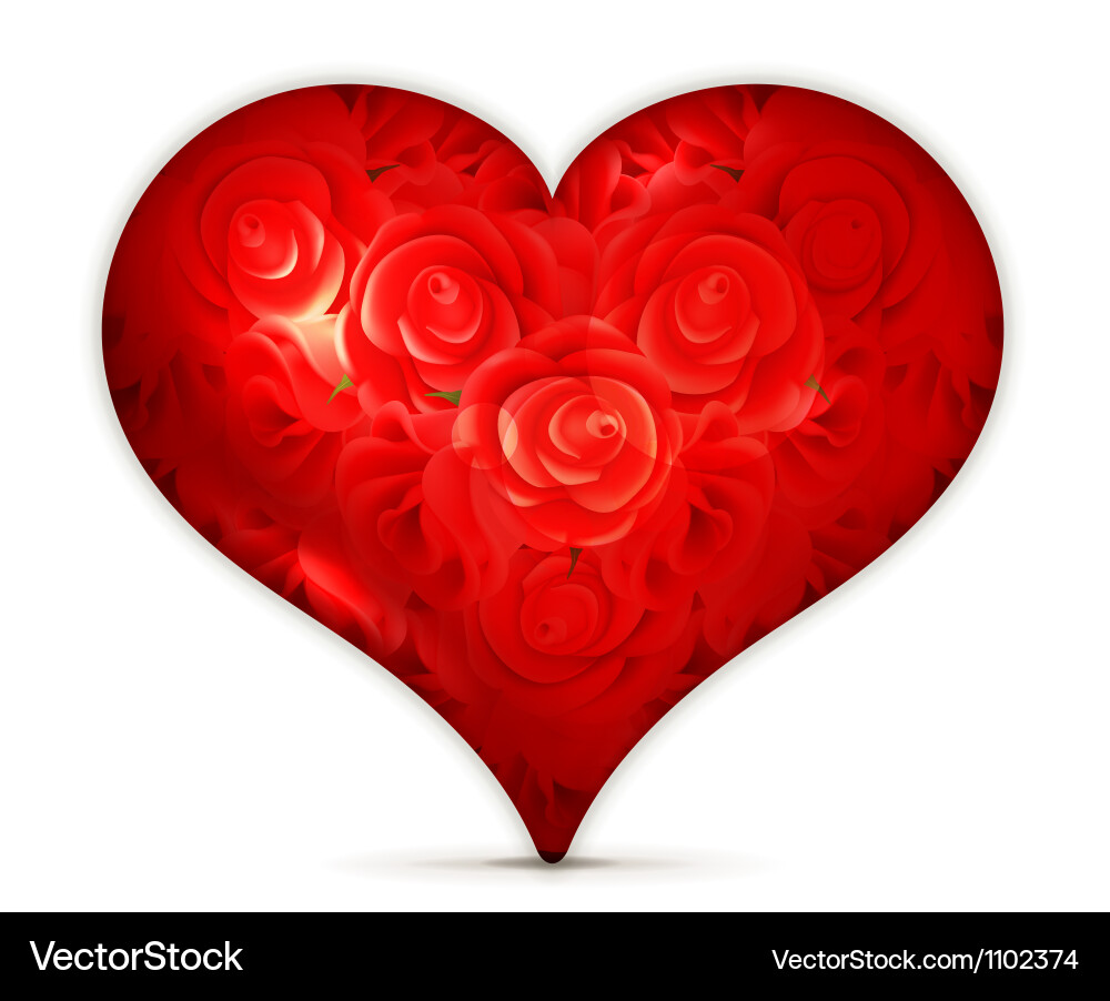 Red heart Royalty Free Vector Image - VectorStock