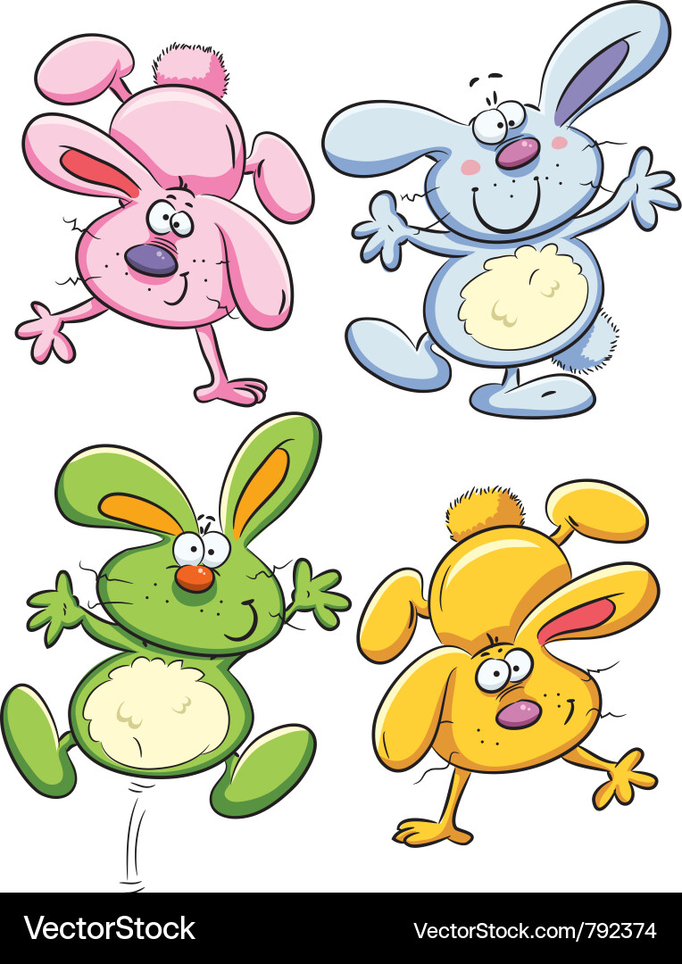 Smiling Bunny Cartoon Royalty Free Vector Image