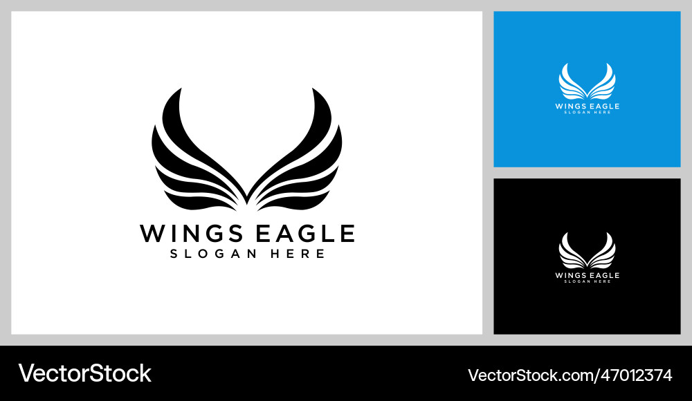 Wing eagle Logo Design Template Lizenzfreies Vektorbild