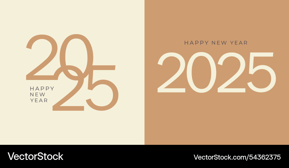 2025 number design template15 Royalty Free Vector Image