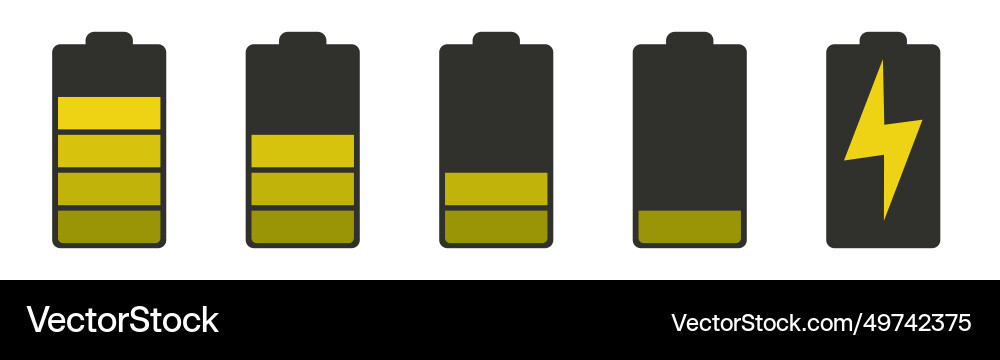 Battery is charging charge Royalty Free Vector Image