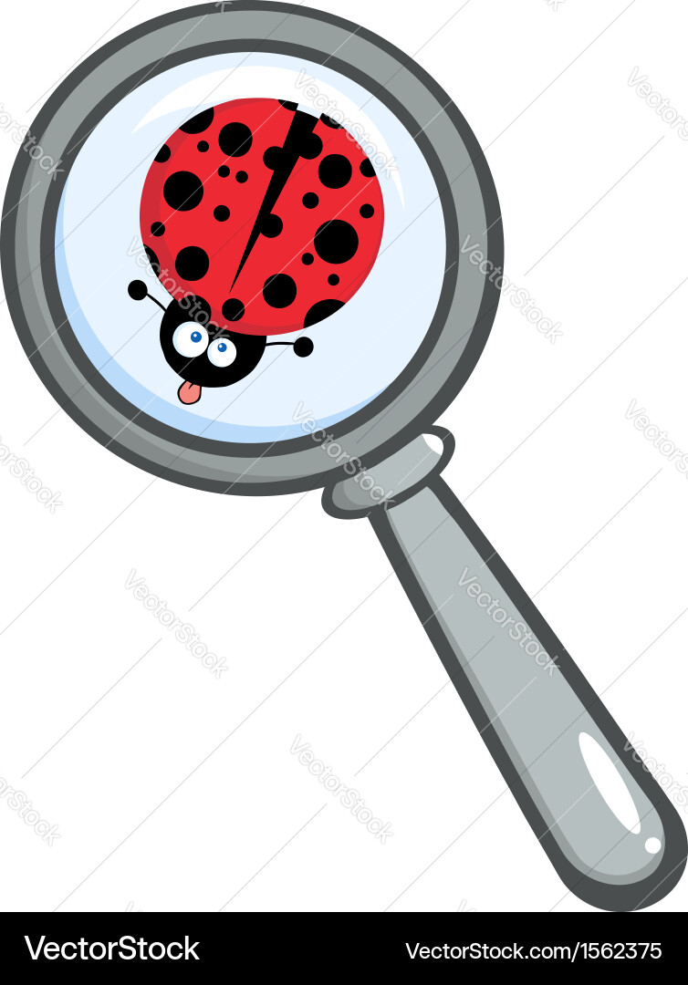 Cartoon magnifying glass Royalty Free Vector Image