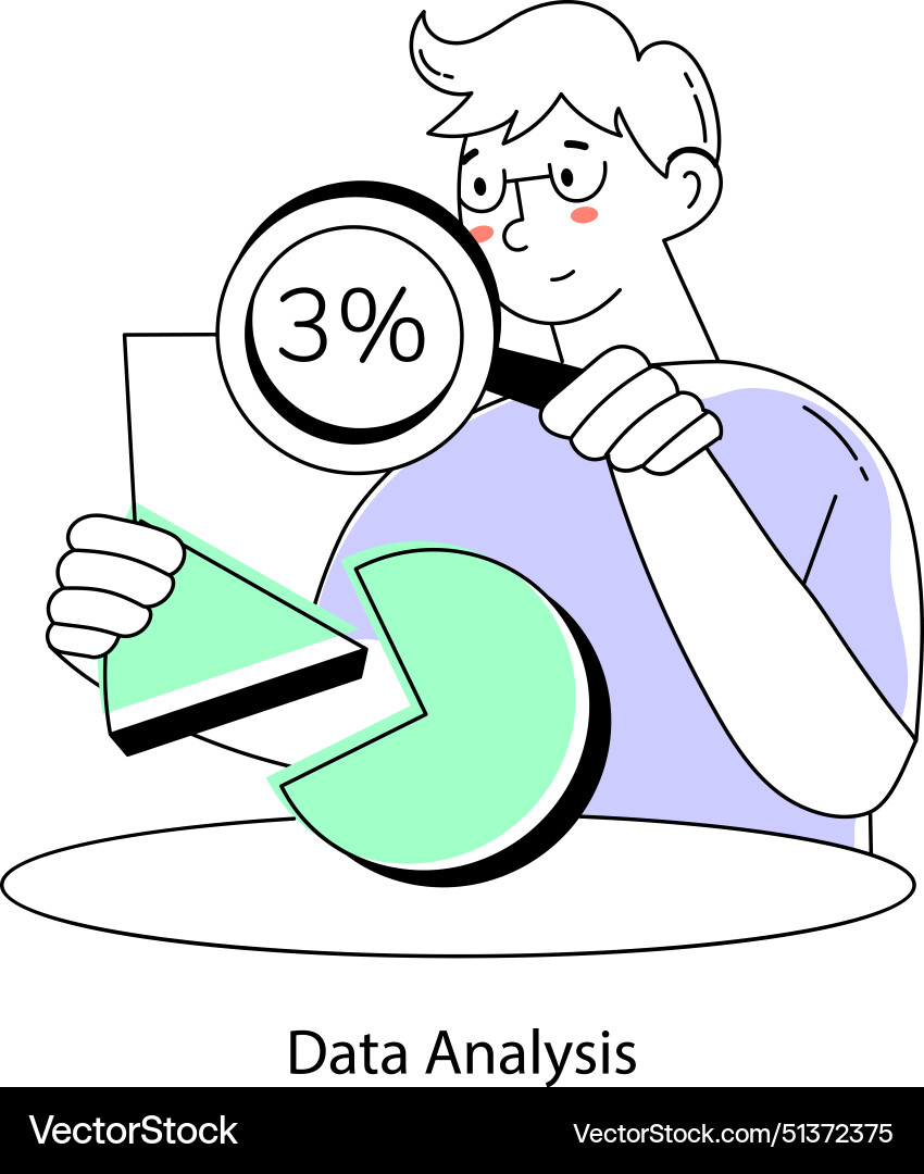 Data analysis Royalty Free Vector Image - VectorStock