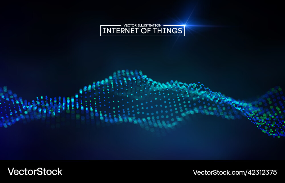 Internet of things background iot technology Vector Image