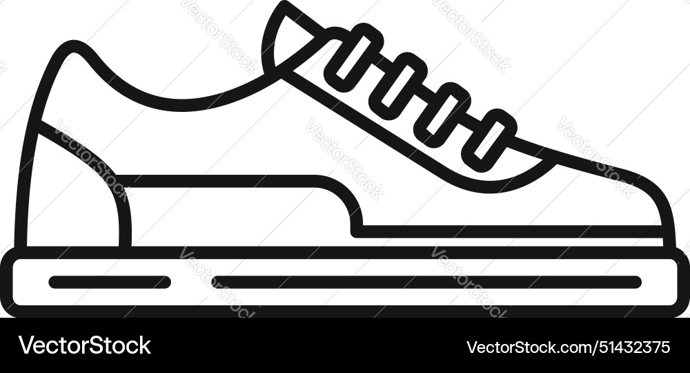 Line art of a sneaker Royalty Free Vector Image