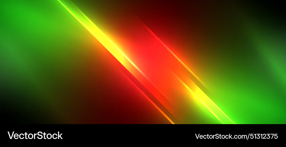Neon dynamic diagonal light rays background Vector Image