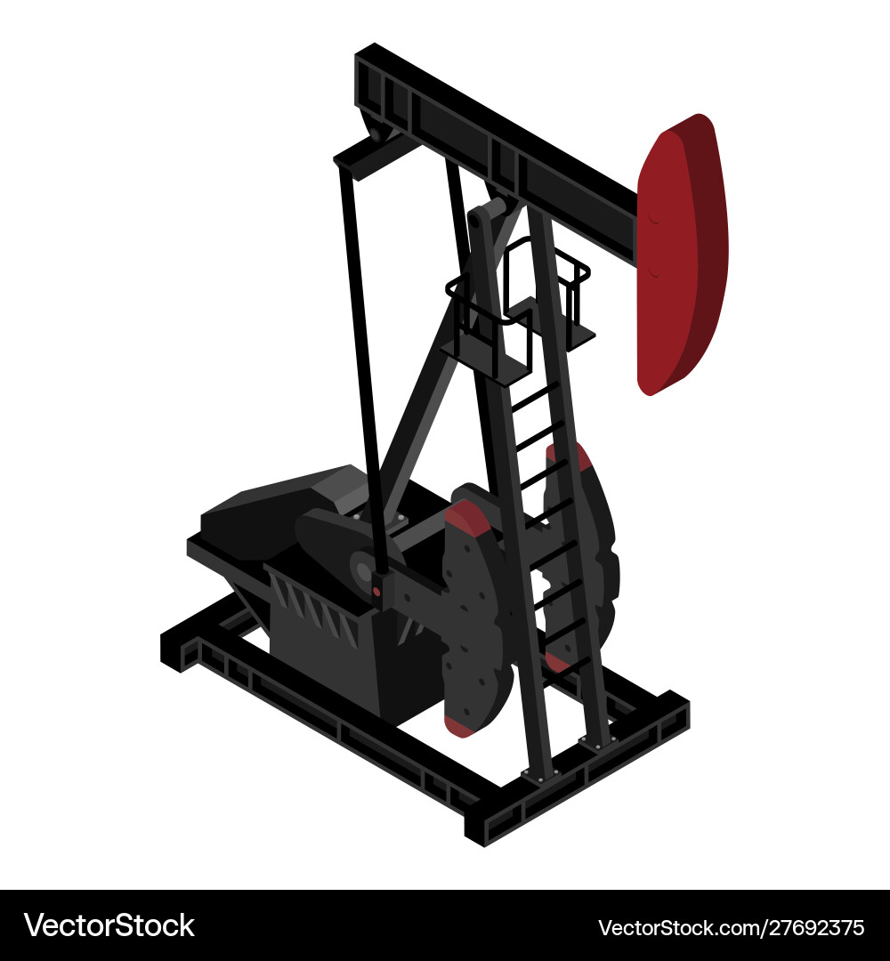 Oil pump rig energy industrial machine Royalty Free Vector