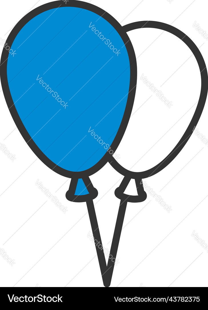 Two balloons icon Royalty Free Vector Image - VectorStock