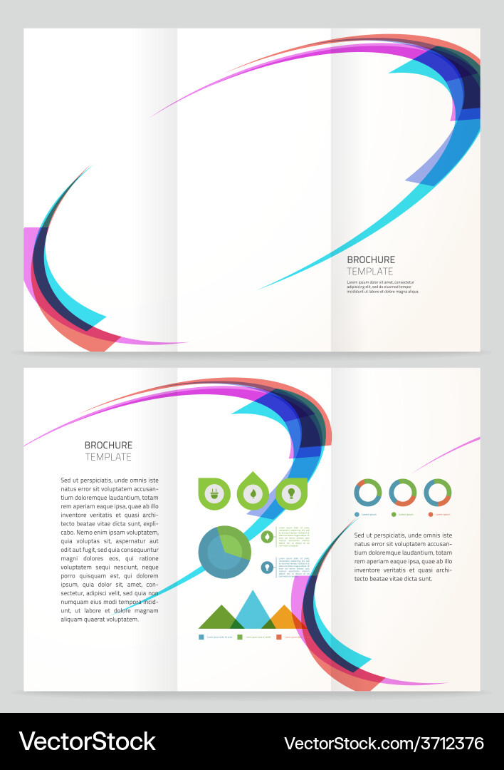 Abstract wave brochure template Royalty Free Vector Image