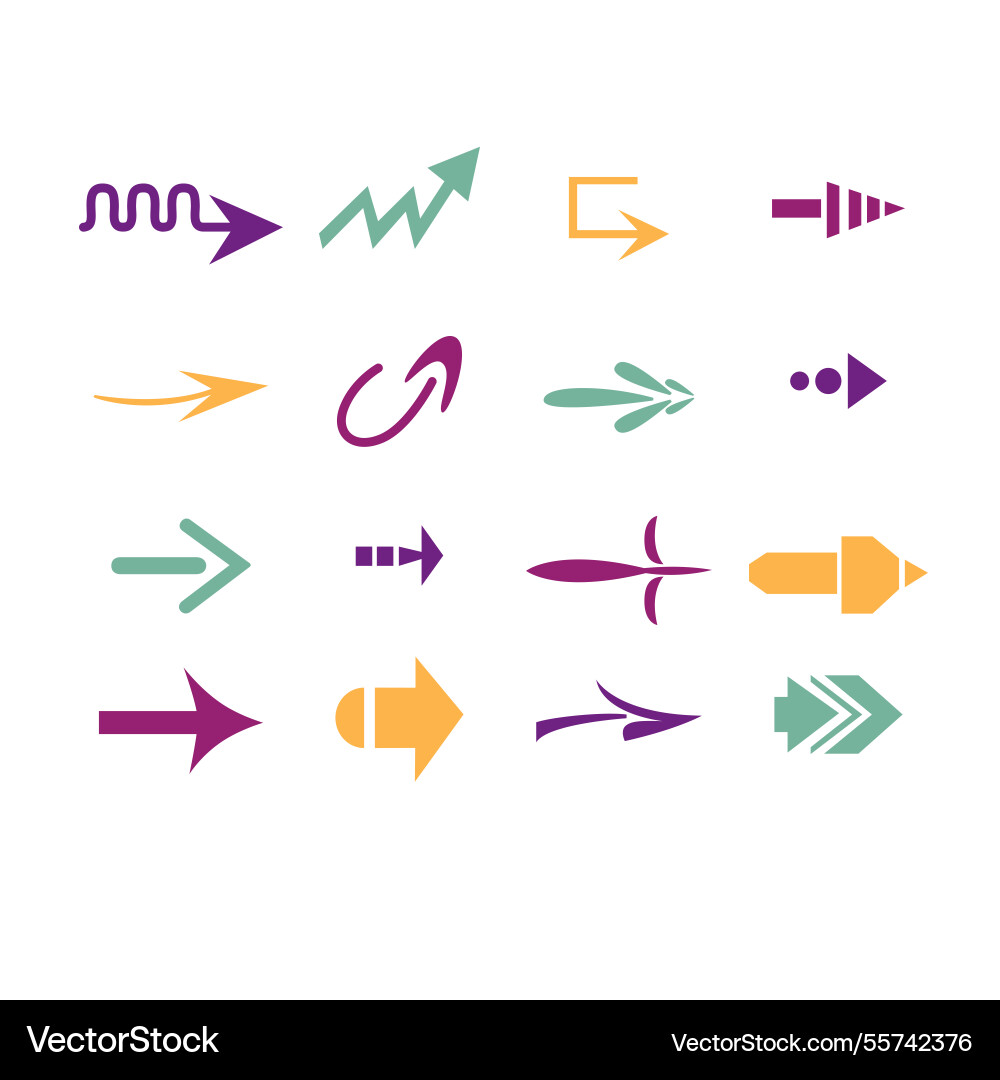 Arrow collection Royalty Free Vector Image - VectorStock