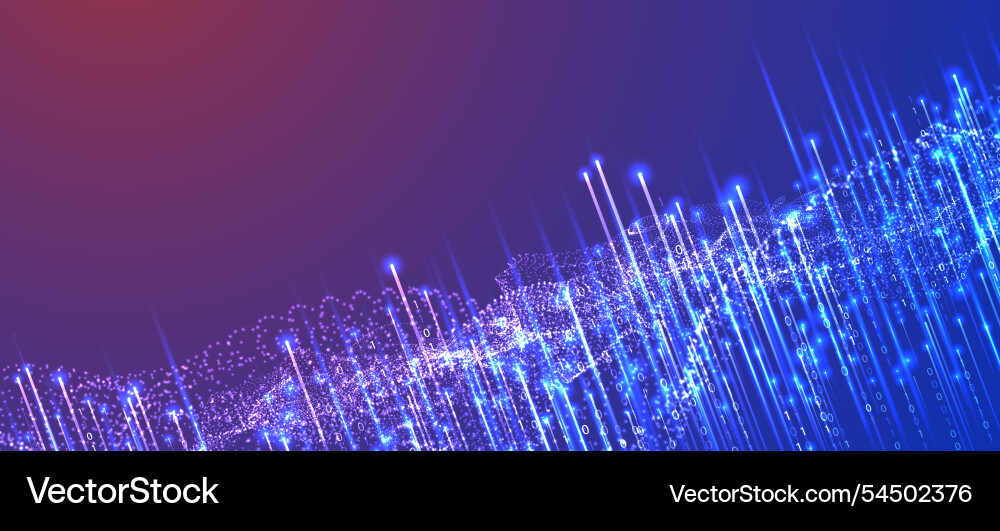 Big Data Futuristic Technology Light Design Datum Vector Image