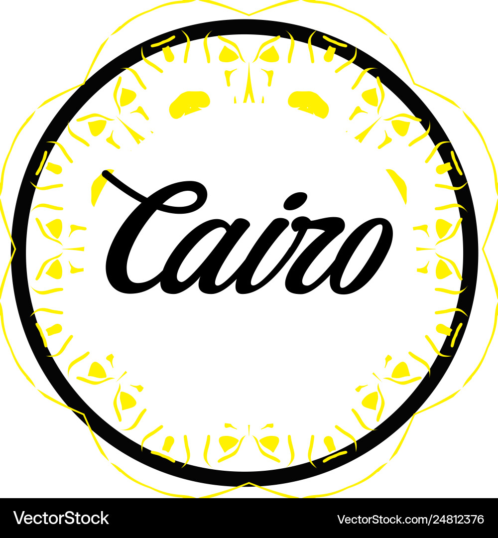 Cairo stamp on white Royalty Free Vector Image