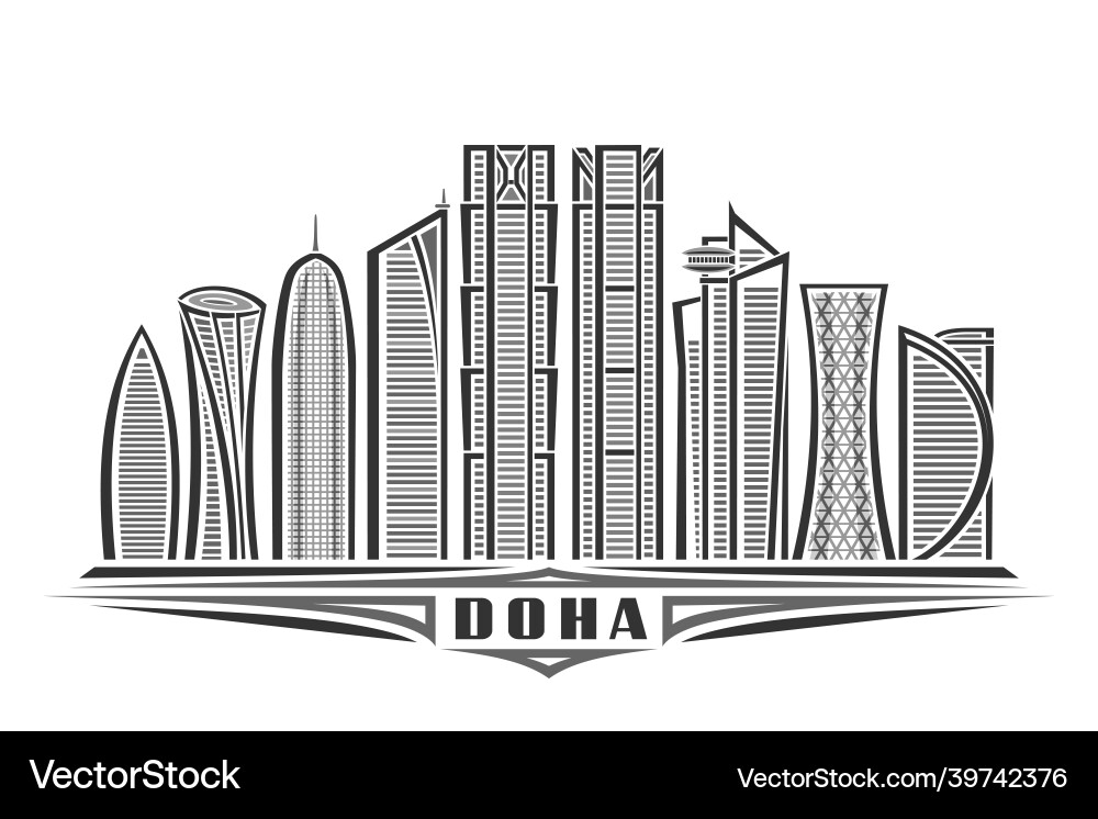 Doha Royalty Free Vector Image - VectorStock