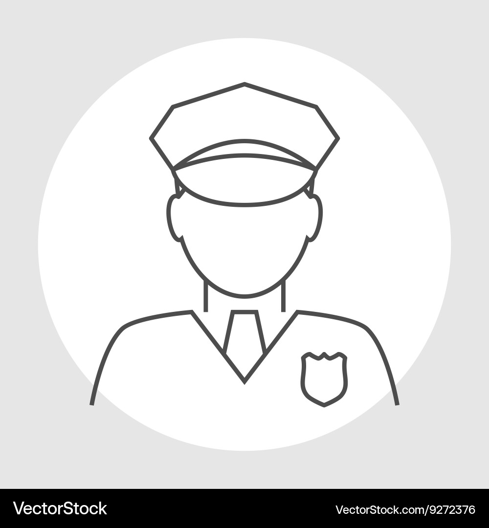Police officer avatar Royalty Free Vector Image