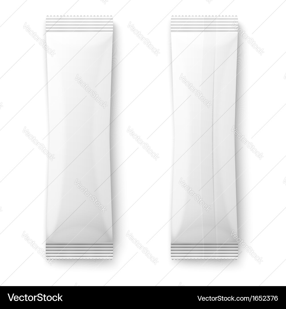 White Paper Sachet Packaging Royalty Free Vector Image
