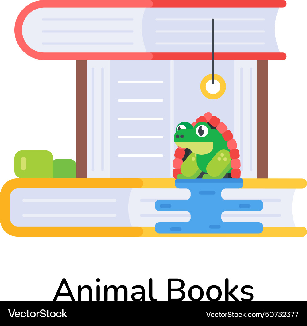 Animal books Royalty Free Vector Image - VectorStock