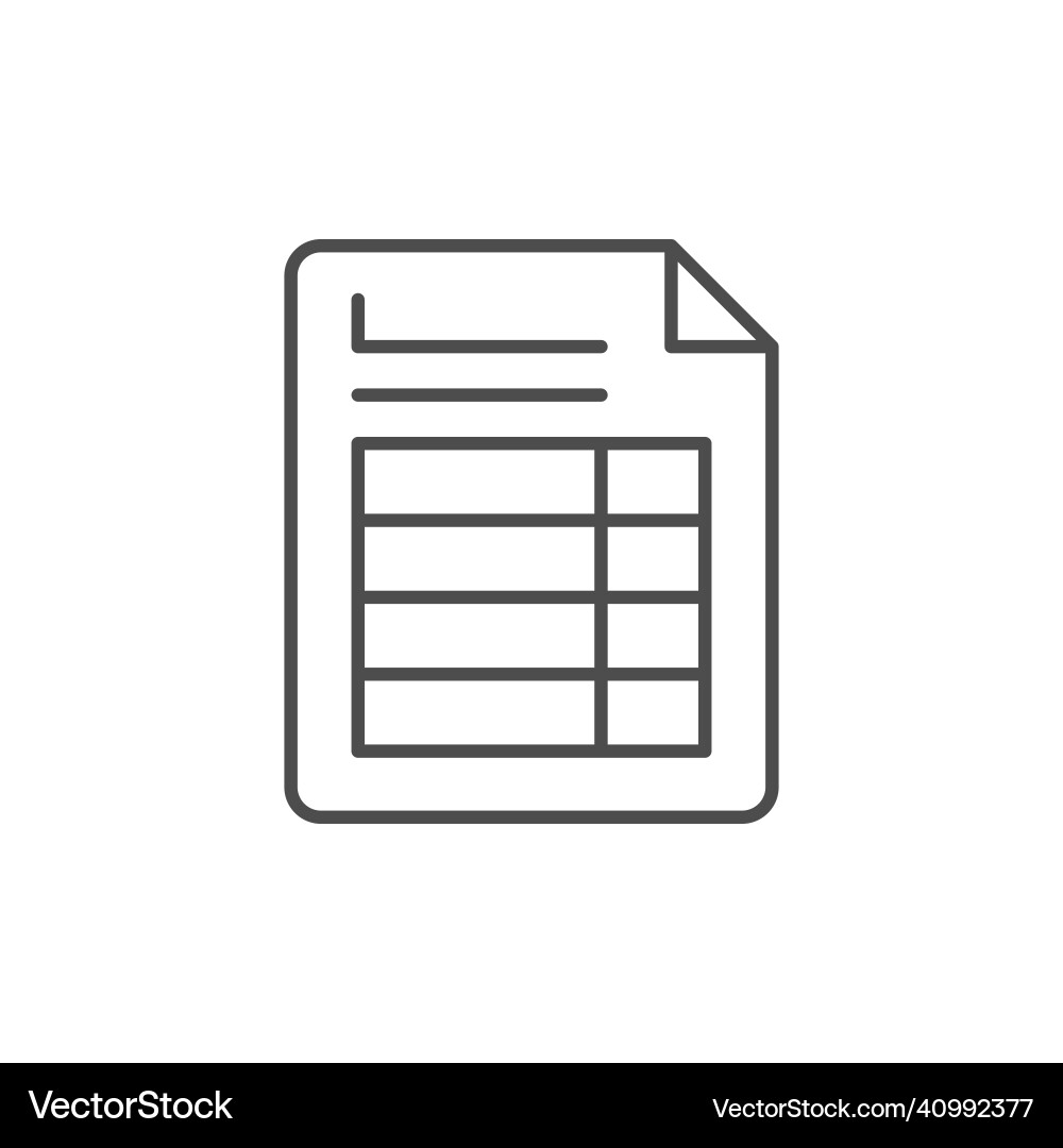 Financial Spreadsheet Icon Royalty Free Vector Image