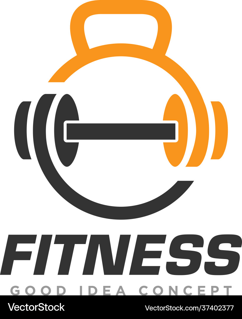 Fitness and gym logo design Royalty Free Vector Image