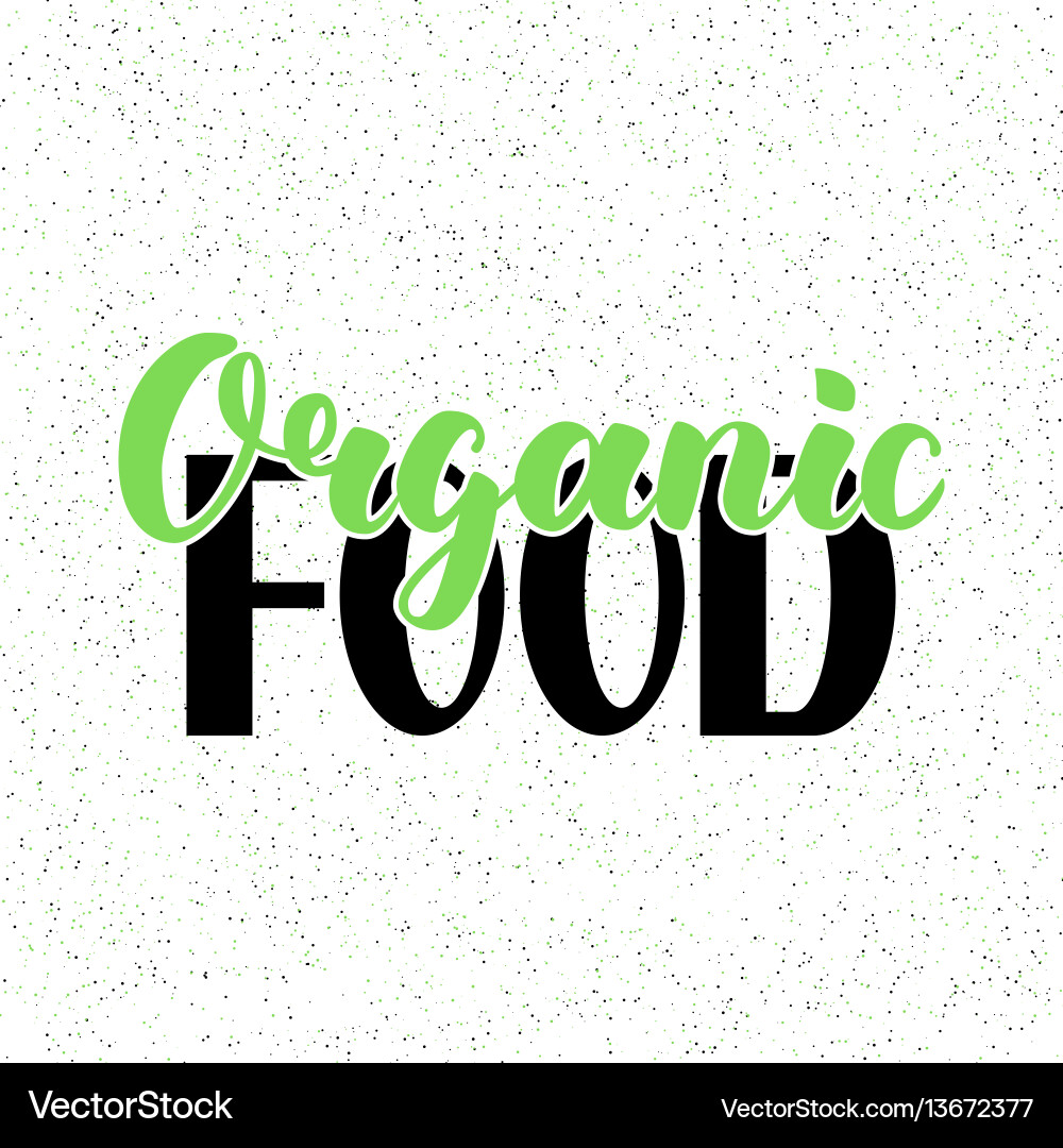 Food design lettering Royalty Free Vector Image