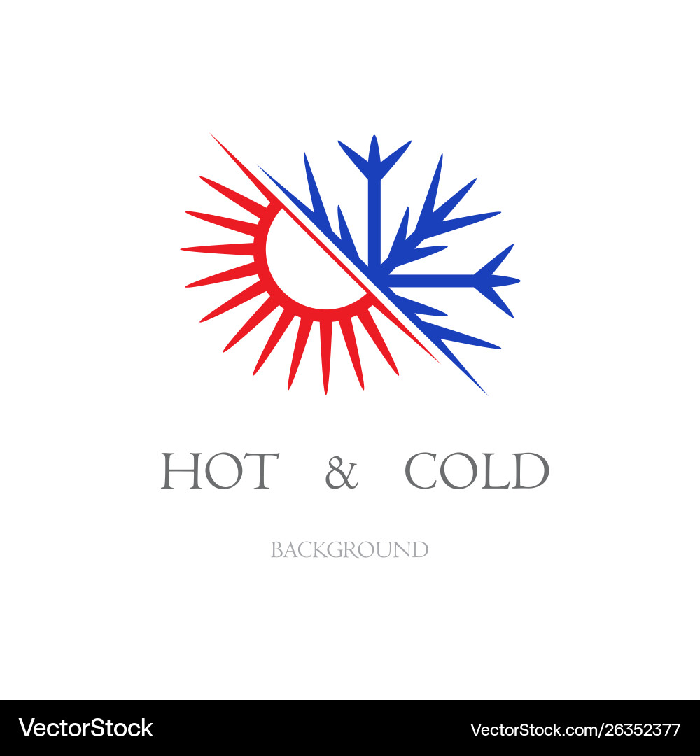 Hot and cold wallpaper Royalty Free Vector Image