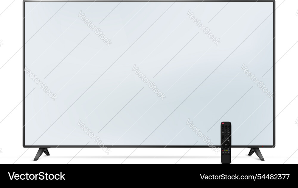Smart tv mockup blank television screen Royalty Free Vector
