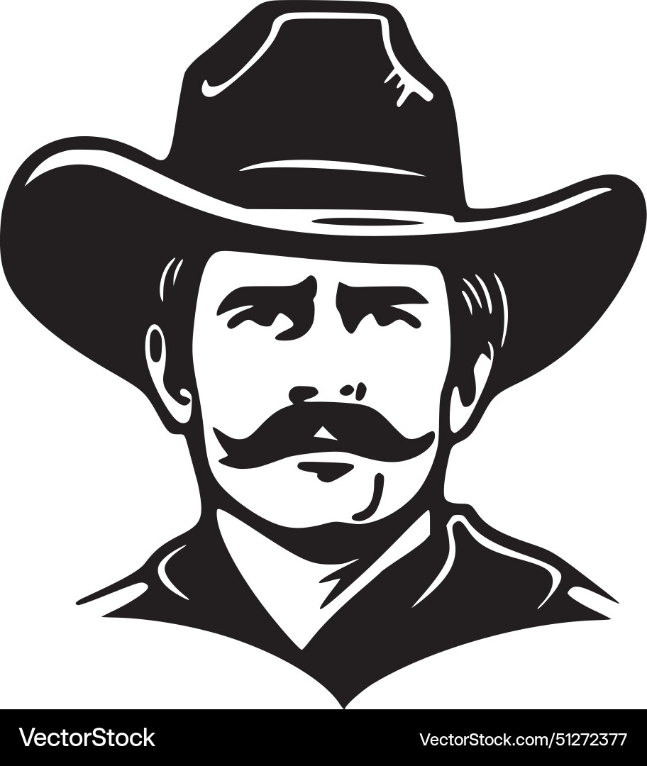 Western - black and white Royalty Free Vector Image