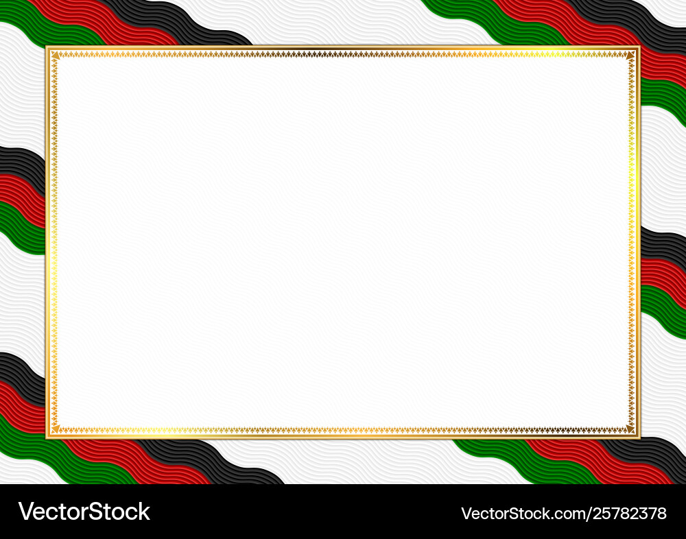 Border made with kenya national colors Royalty Free Vector