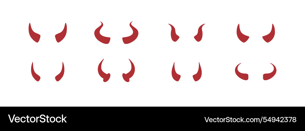Devil horn icon red template design demon Vector Image