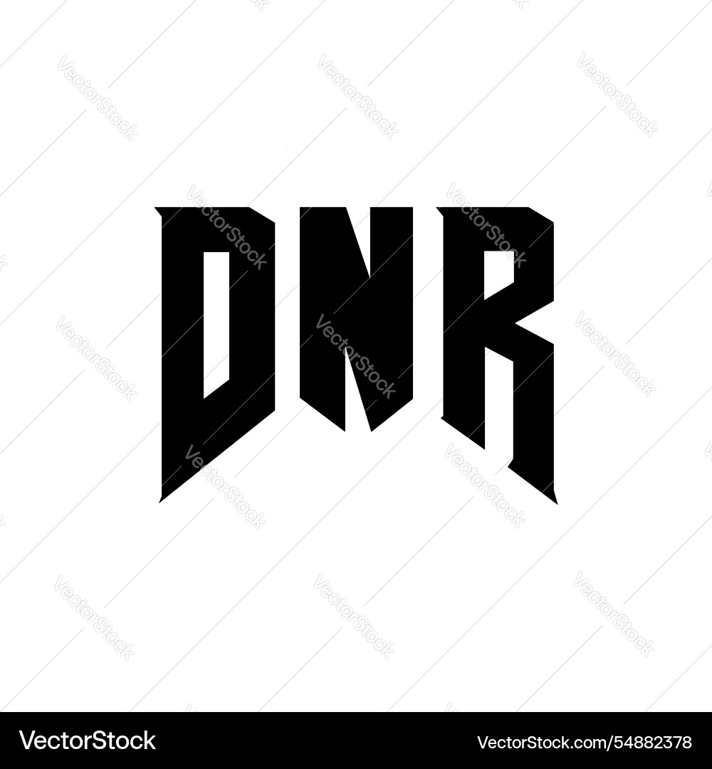 Dnr letter logo design for technology company Vector Image