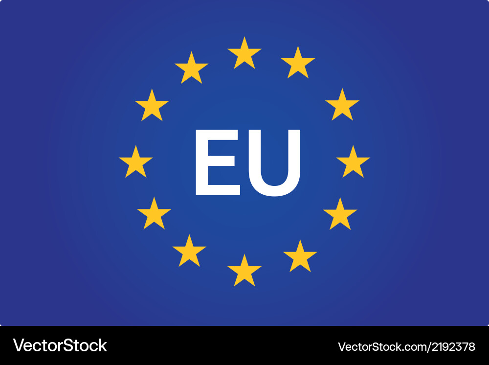 Eu flag european union Royalty Free Vector Image