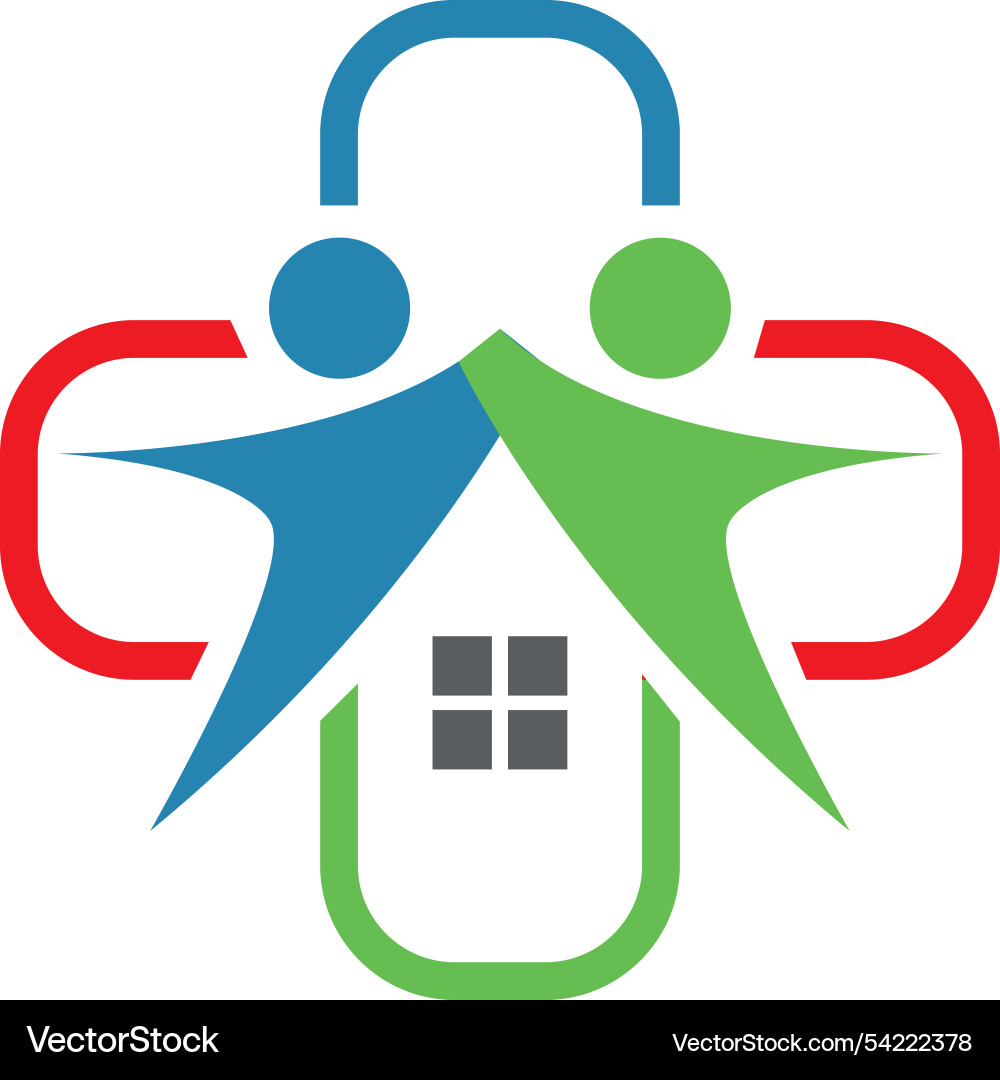 Health union logo design template Royalty Free Vector Image