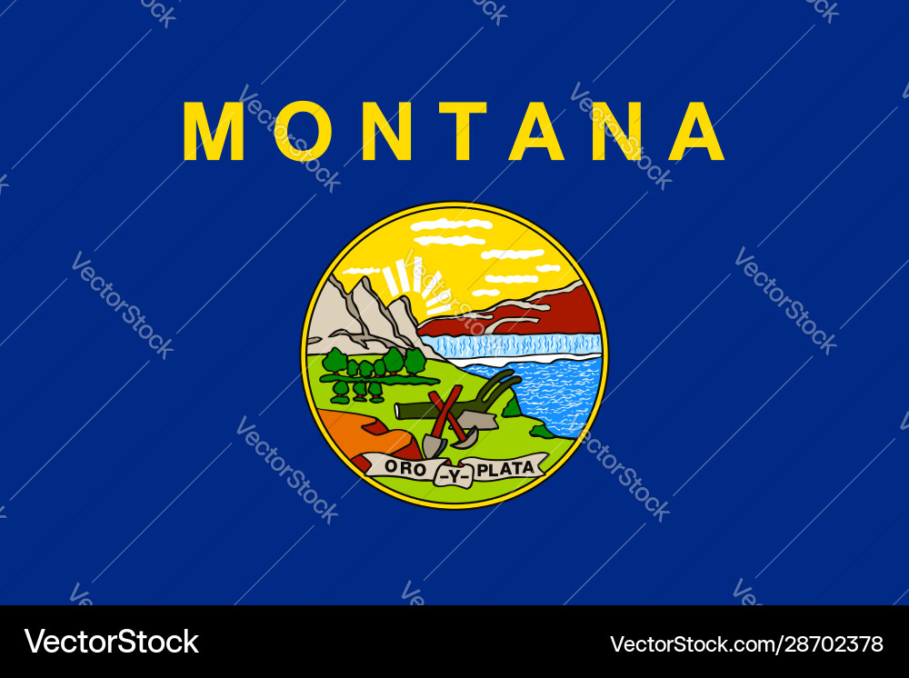 Montana State Flag Royalty Free Vector Image - VectorStock