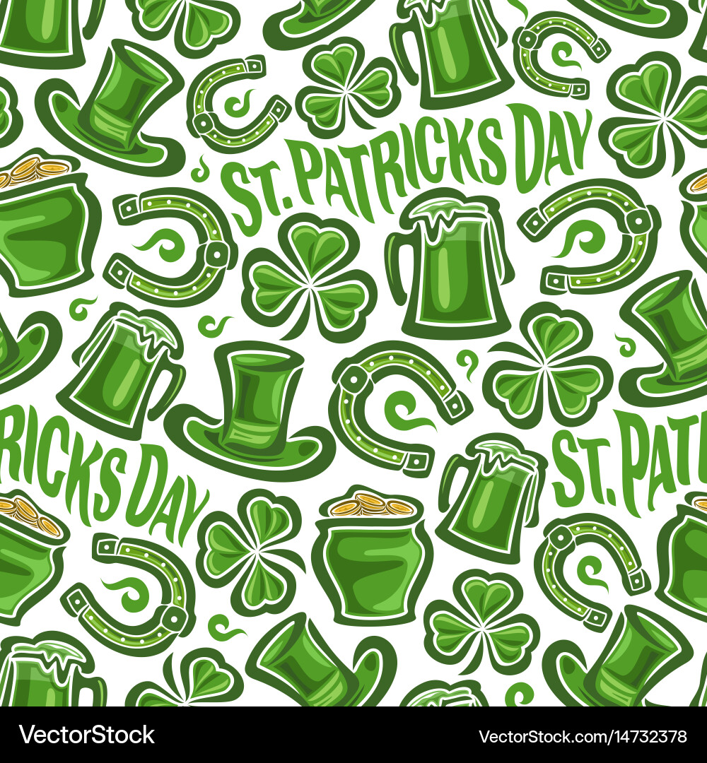 Seamless pattern for st patricks day Royalty Free Vector