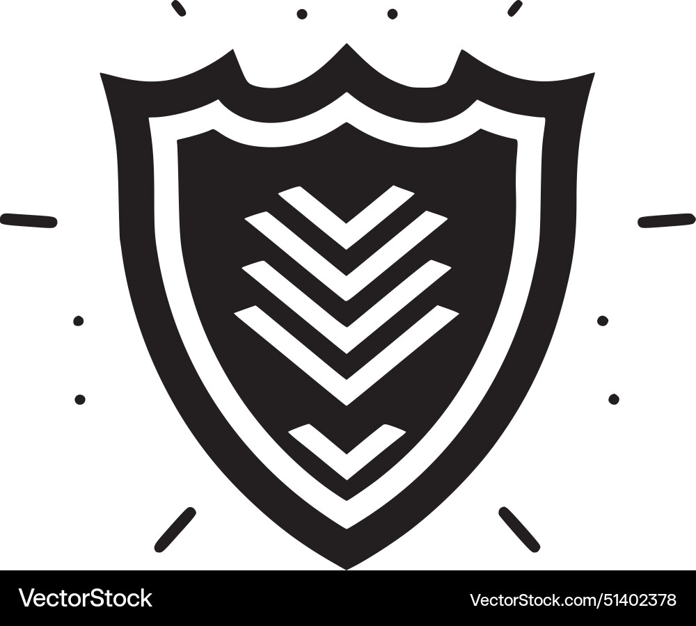 Shield - minimalist and simple silhouette Vector Image