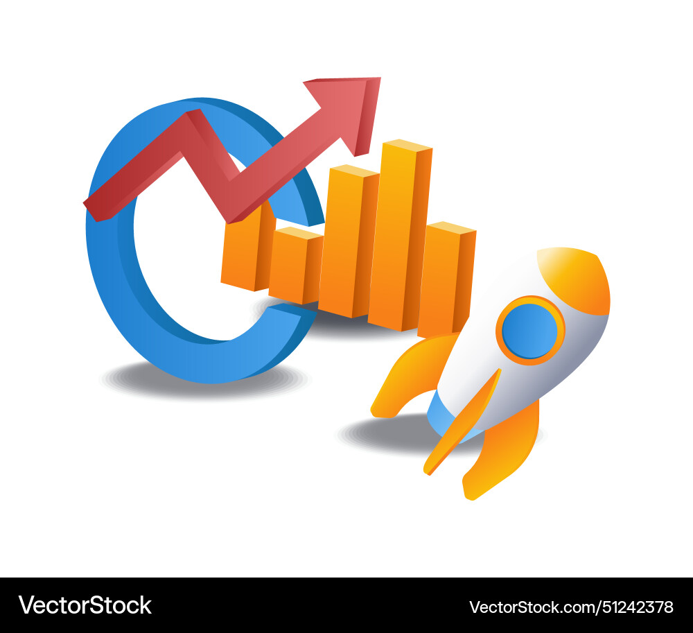 Startup business analyst infographic flat Vector Image