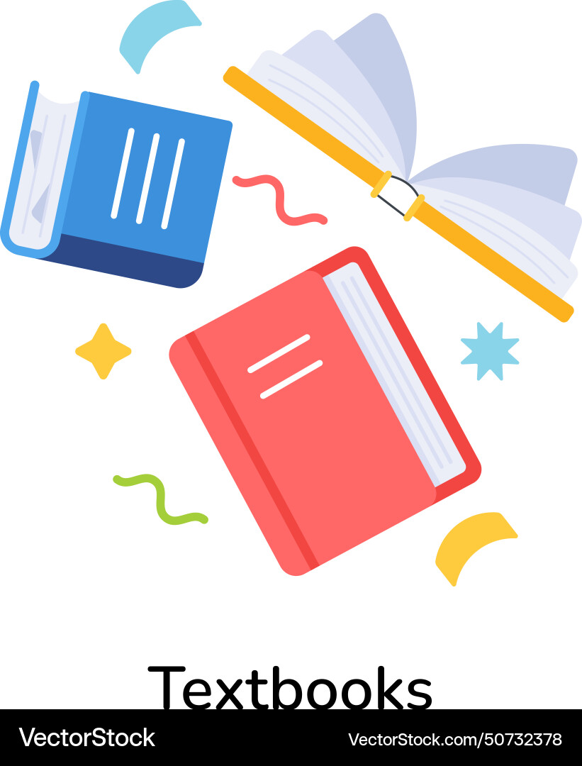 Textbooks Royalty Free Vector Image - VectorStock