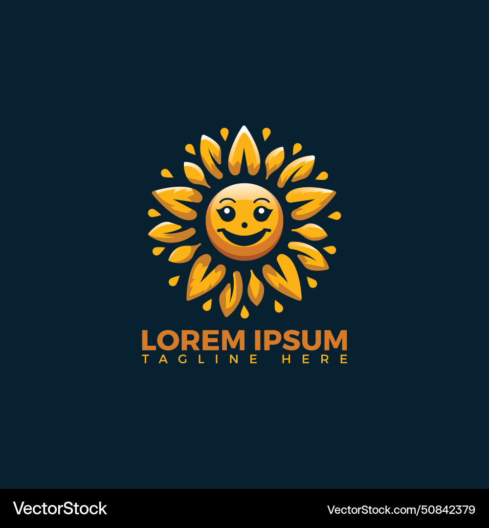 A-sleek-and-stylish-sunflower-logo-design-template