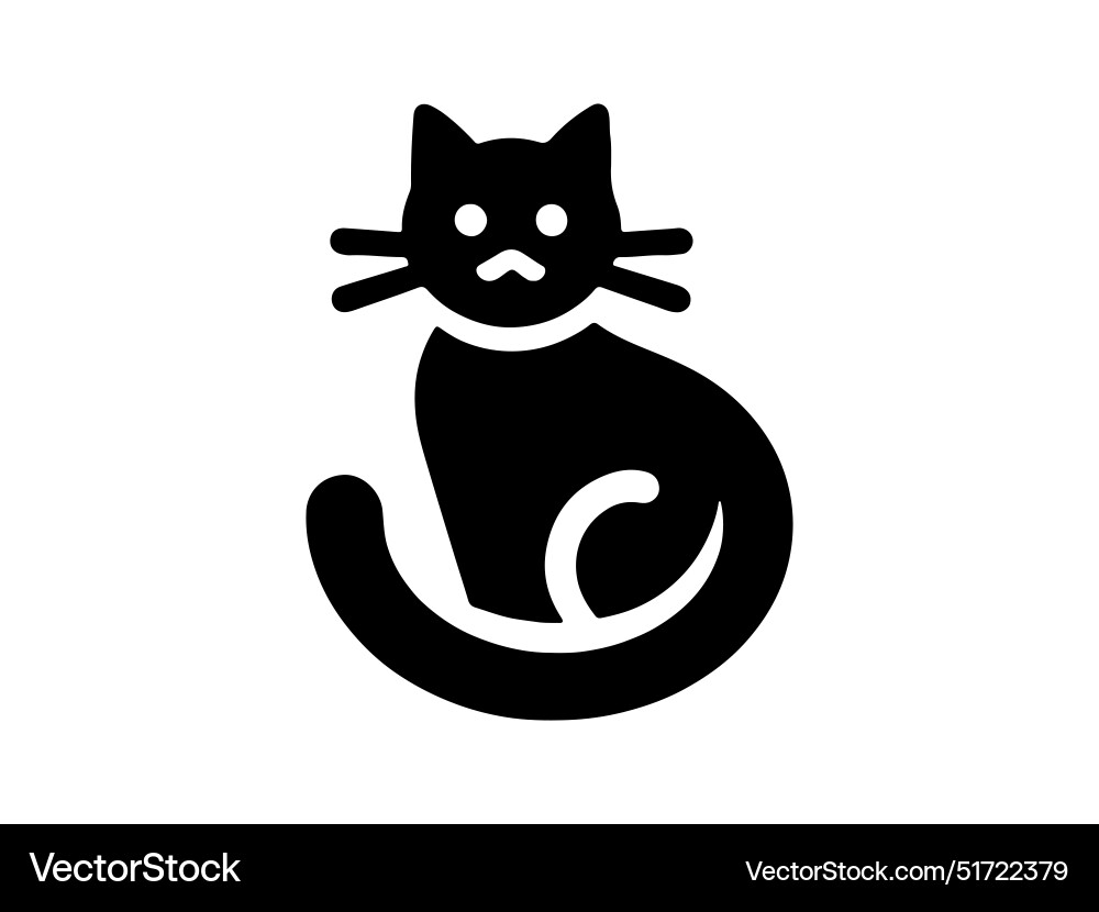 Cat logo design icon symbol template Royalty Free Vector