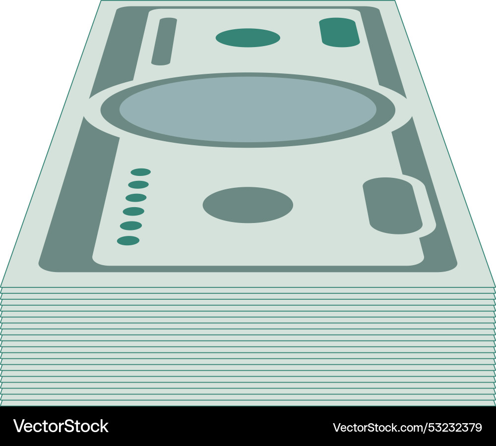 Dollar stack color icon savings cash banknotes Vector Image